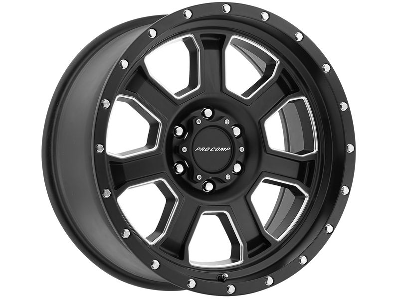 Pro Comp Milled Matte Black 43 Sledge Wheels | Rugged Ridge
