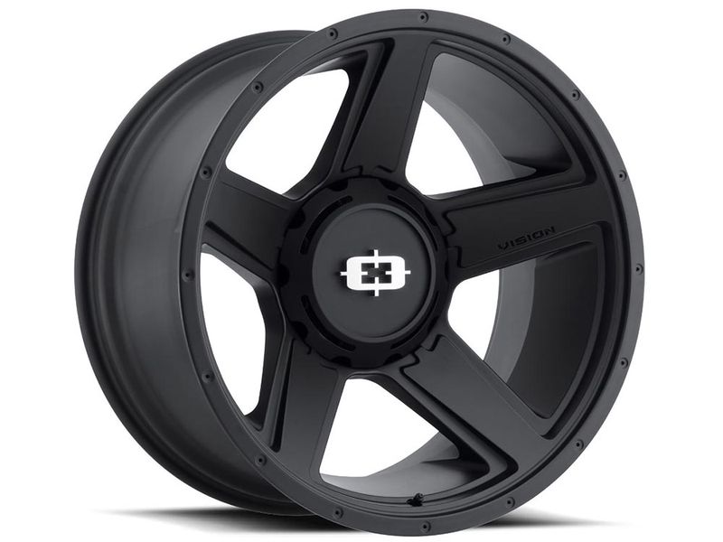 Vision Matte Black Empire Wheels | Rugged Ridge