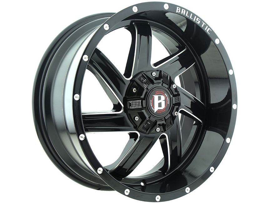 Ballistic Black 961 Guillotine Wheels | Rugged Ridge