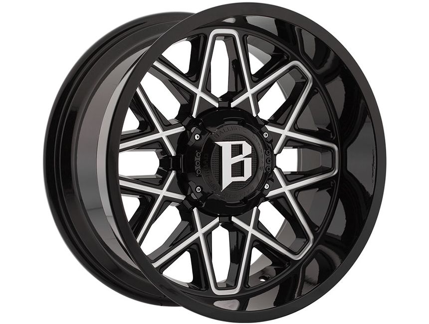 Ballistic Machined Black 818 Atomic Wheels | Rugged Ridge