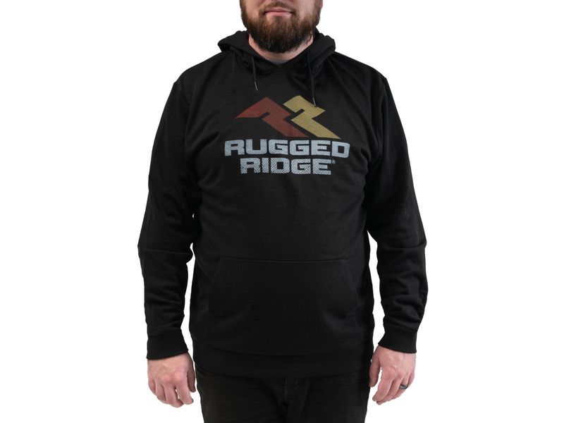 Rugged Ridge Men s Black Double R Hoodie | Rugged Ridge