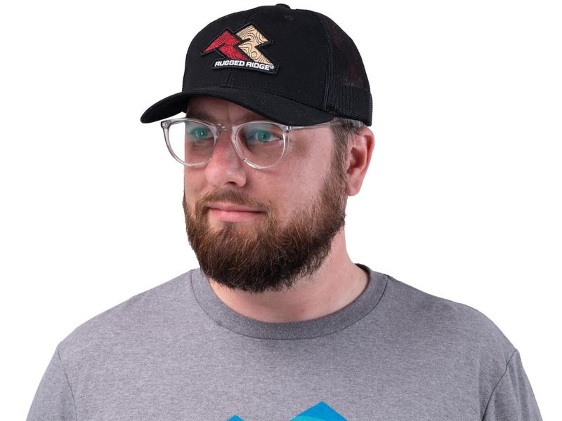 Rugged Ridge Black Double R Trucker Hat | Rugged Ridge