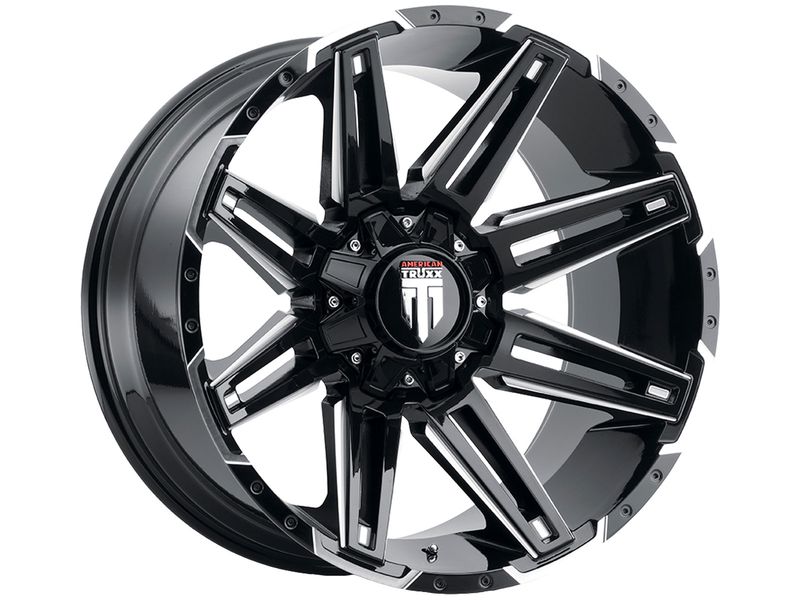 American Truxx Milled Gloss Black AT-1903 Boom Wheels | Rugged Ridge
