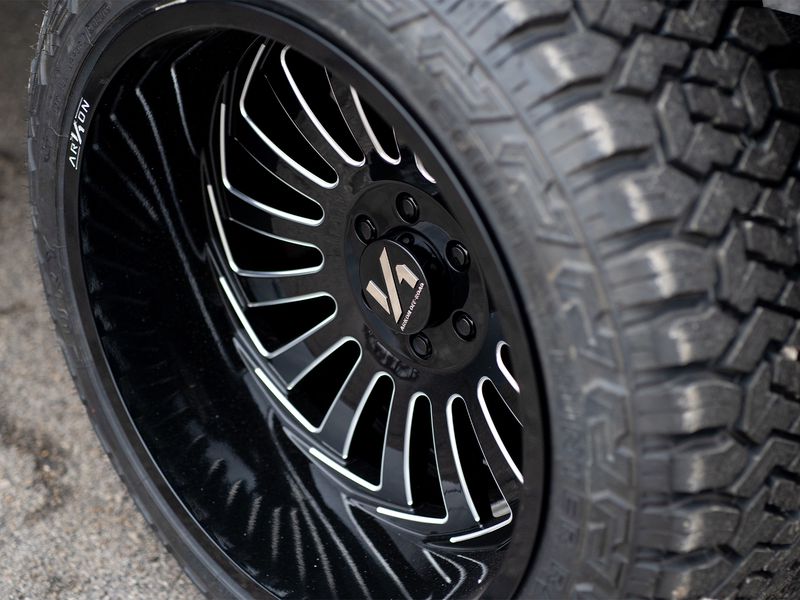 Arkon Off-Road Milled Gloss Black Alexander Wheels | Rugged Ridge