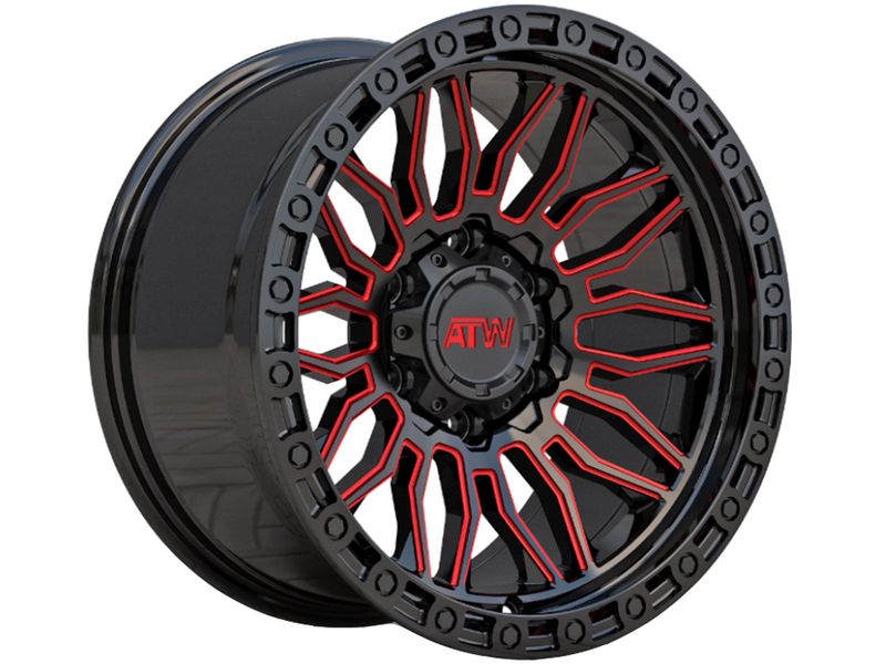 ATW Black & Red Nile Wheels | Rugged Ridge