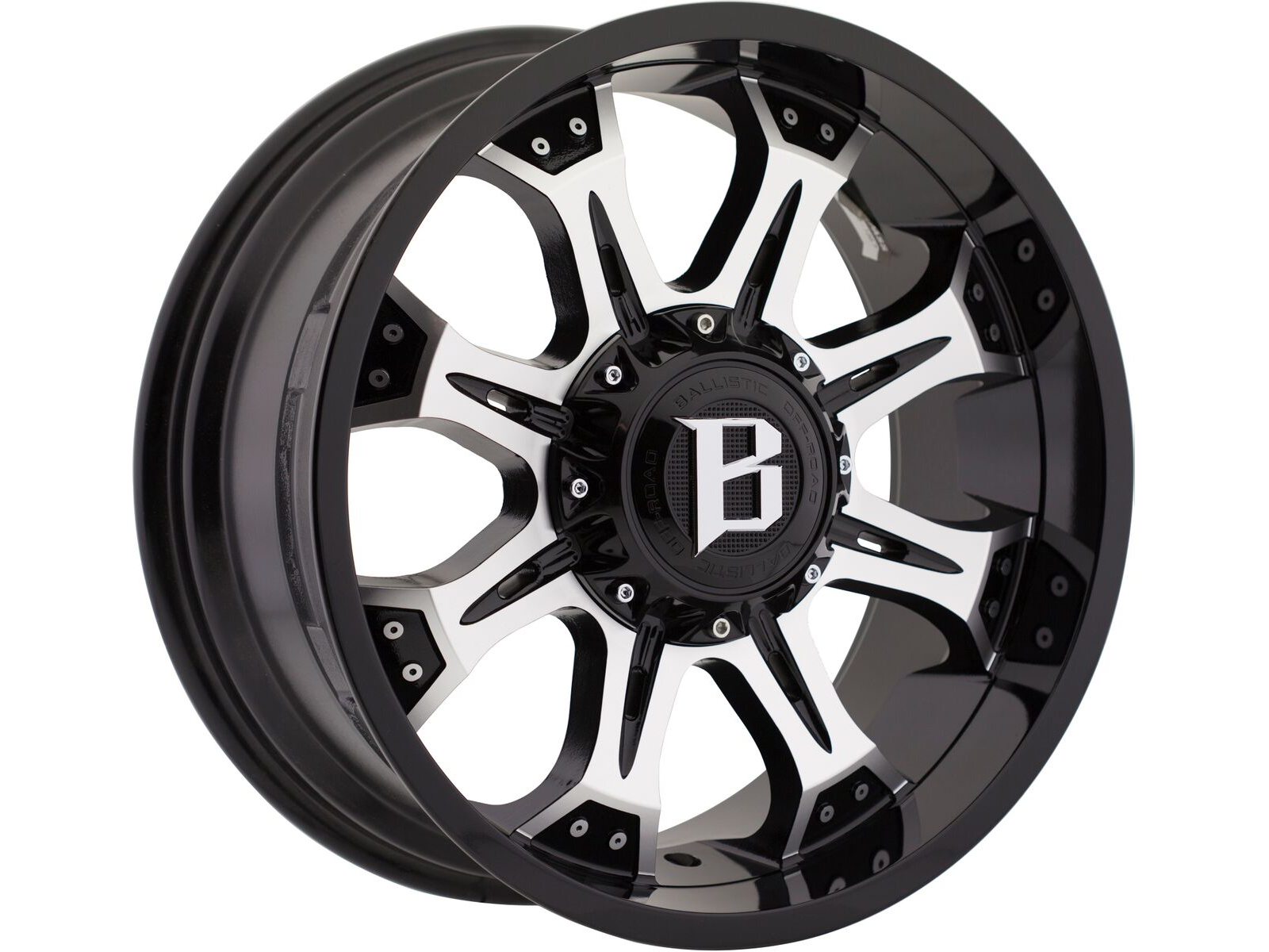 Ballistic Machined Gloss Black 974 Komodo Wheels | Rugged Ridge