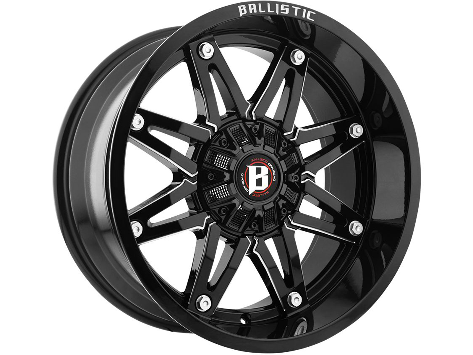 Ballistic Milled Gloss Black 963 Gladiator Wheels | Rugged Ridge