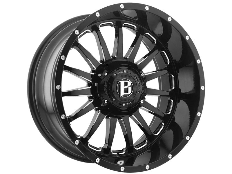 Ballistic Ballistic Milled Gloss Black 964 Machete Wheel [SKU