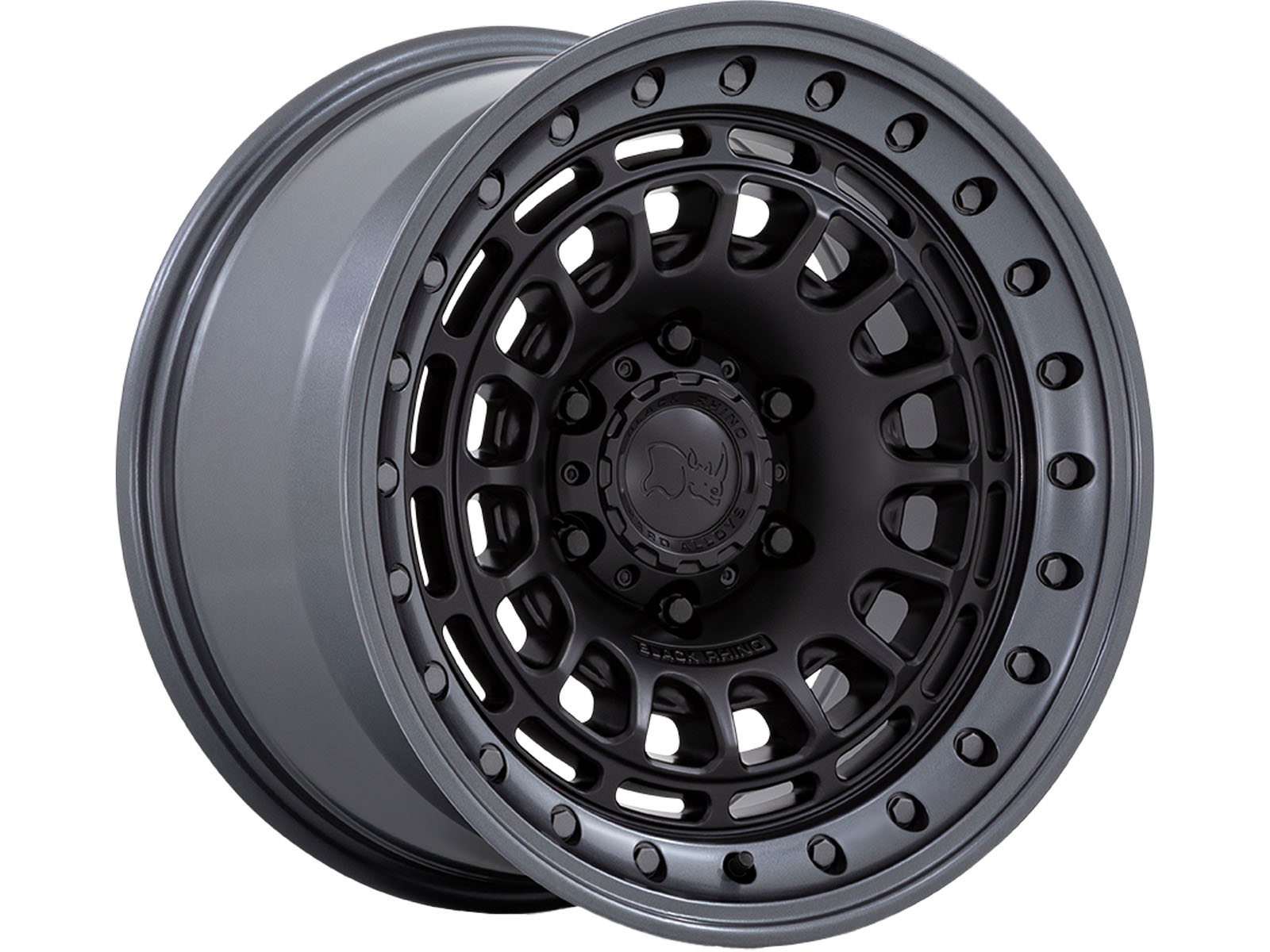 Black Rhino Matte Black & Grey Sahara Wheels | Rugged Ridge