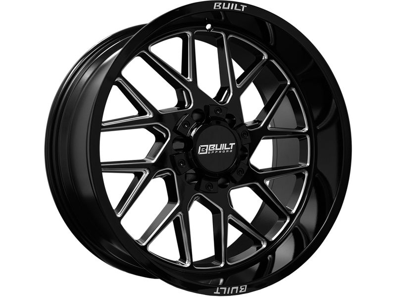 Built Off-Road Milled Gloss Black BTO-3 Wheels | Rugged Ridge