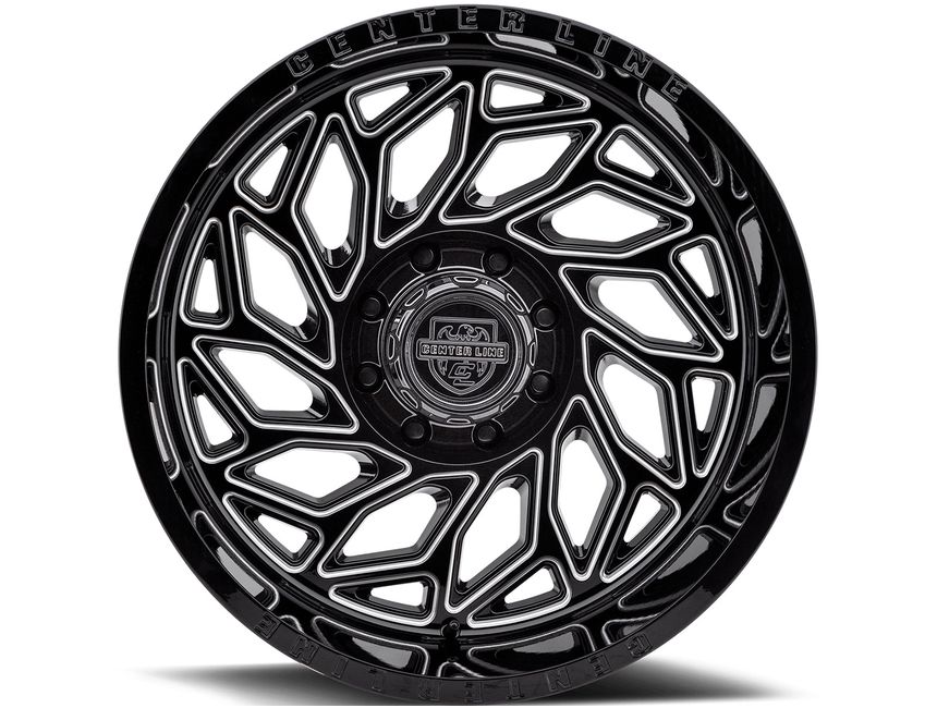 Center Line Milled Gloss Black Quake Wheels | Rugged Ridge
