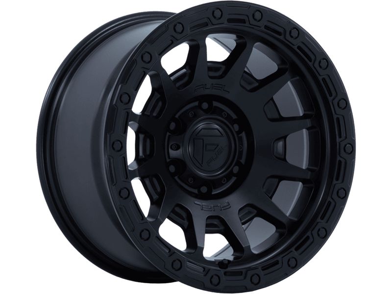 Fuel Matte & Gloss Black Fortress Wheels | Rugged Ridge