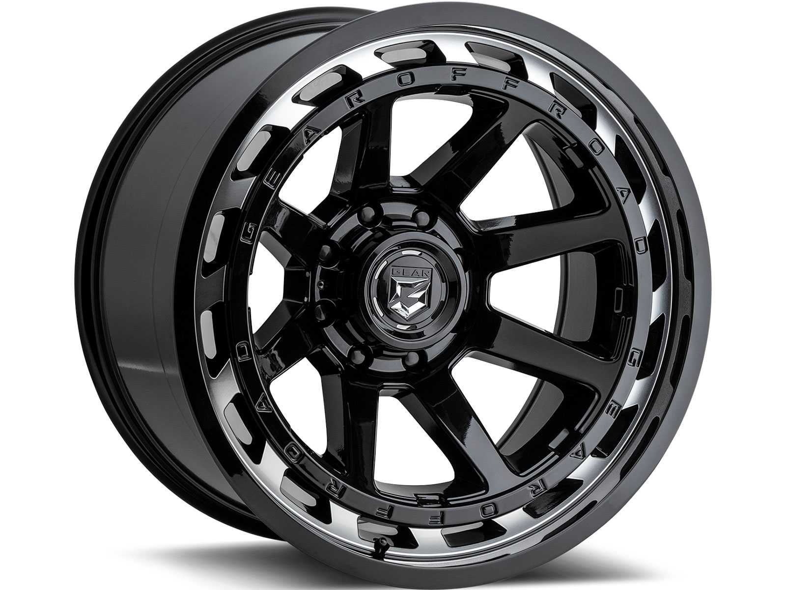Gear Off-Road Machined Gloss Black Black Hawk Wheels | Rugged Ridge