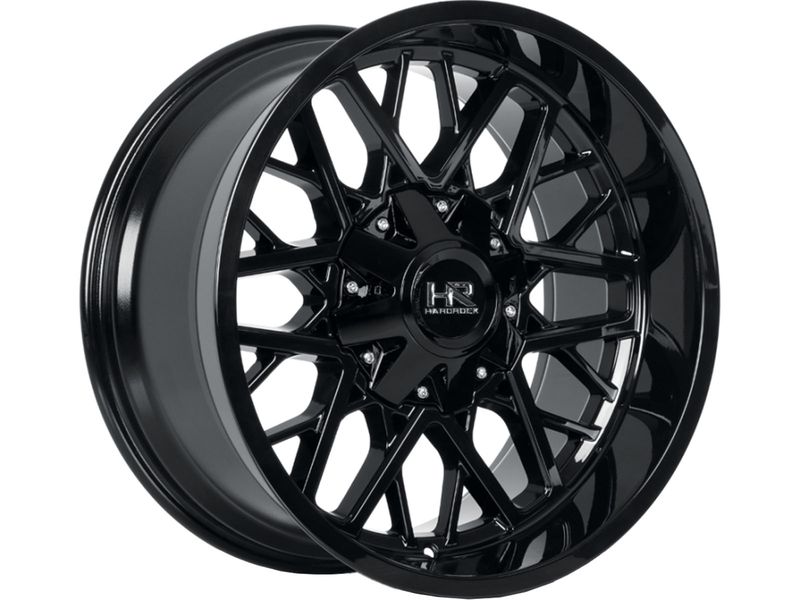 Hardrock Gloss Black Bomber Wheels | Rugged Ridge