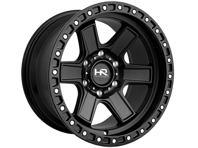 Hardrock Matte Black H104 Wheels | Rugged Ridge