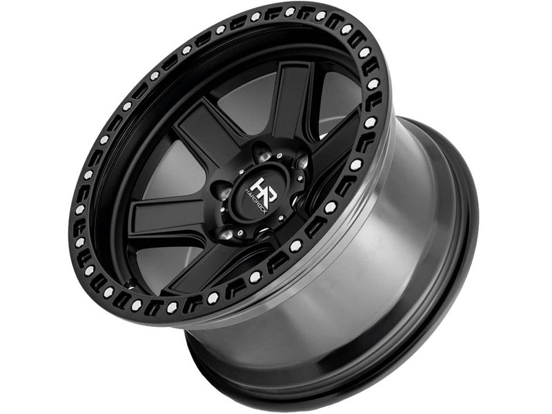 Hardrock Matte Black H104 Wheels | Rugged Ridge