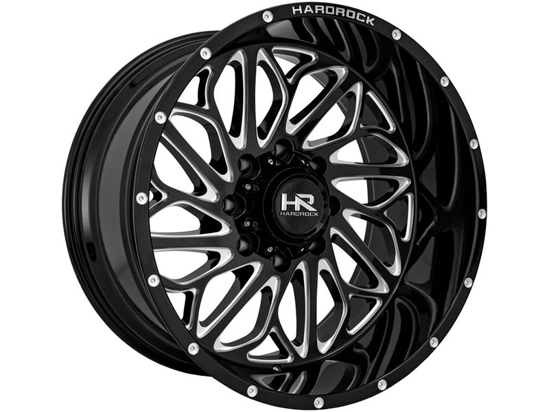 Hardrock Milled Gloss Black BlackTop Wheels | Rugged Ridge