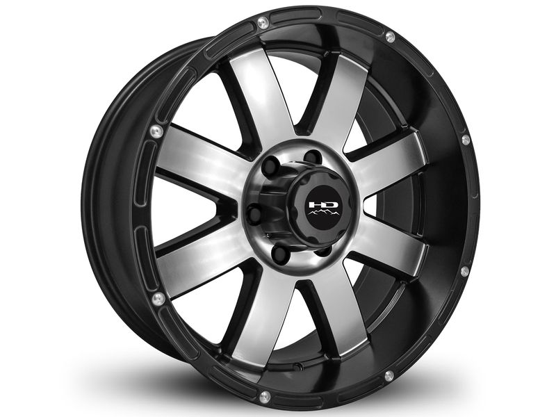 HD Off-Road Machined Matte Black 8-Point Wheels | Rugged Ridge