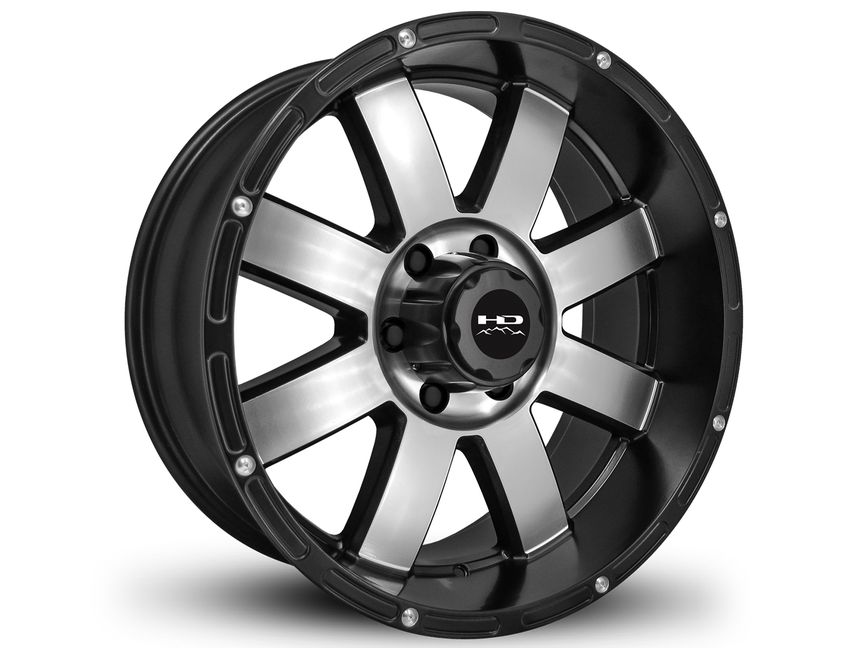 HD Off-Road Machined Matte Black 8-Point Wheels | Rugged Ridge