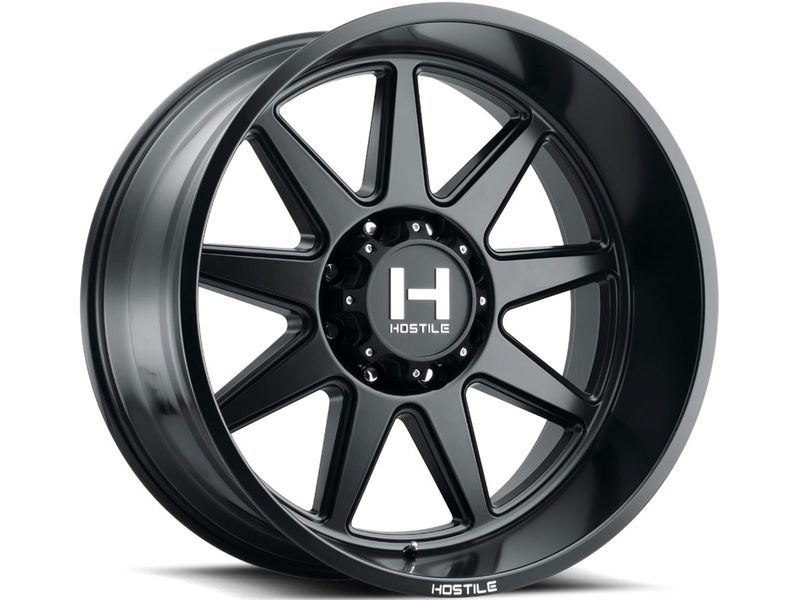 Hostile Matte Black Omega Wheels | Rugged Ridge
