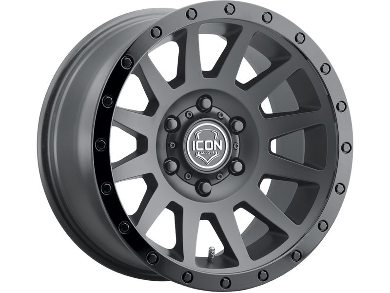Icon Double Black Compression Wheels | Rugged Ridge