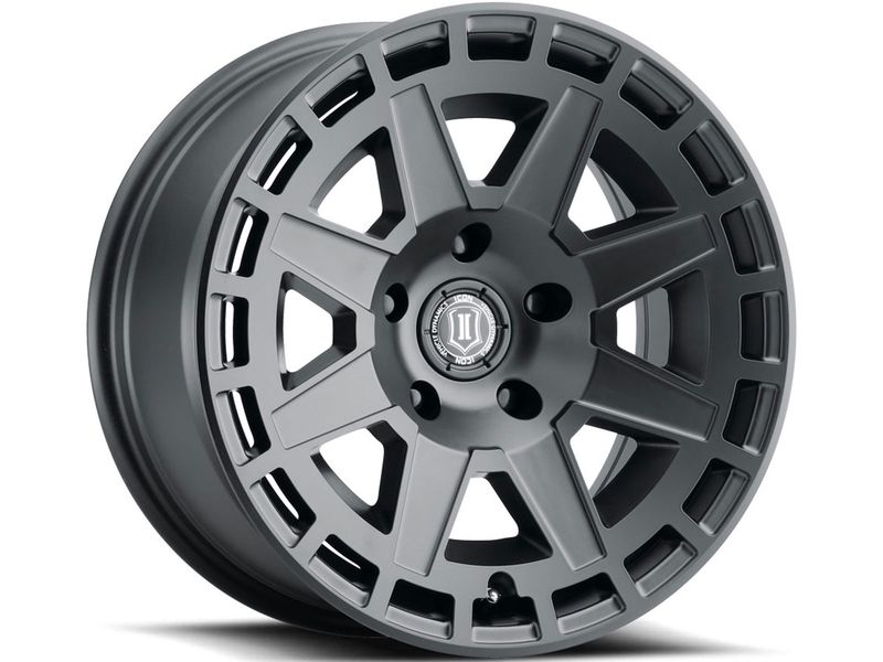 Icon Matte Black Compass Wheels | Rugged Ridge