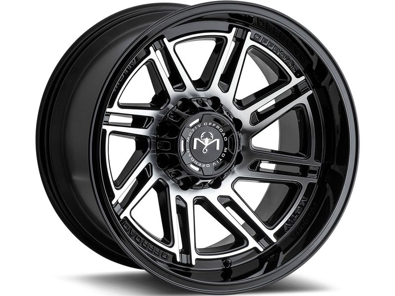 Motiv Machined Gloss Black Millenium Wheels | Rugged Ridge