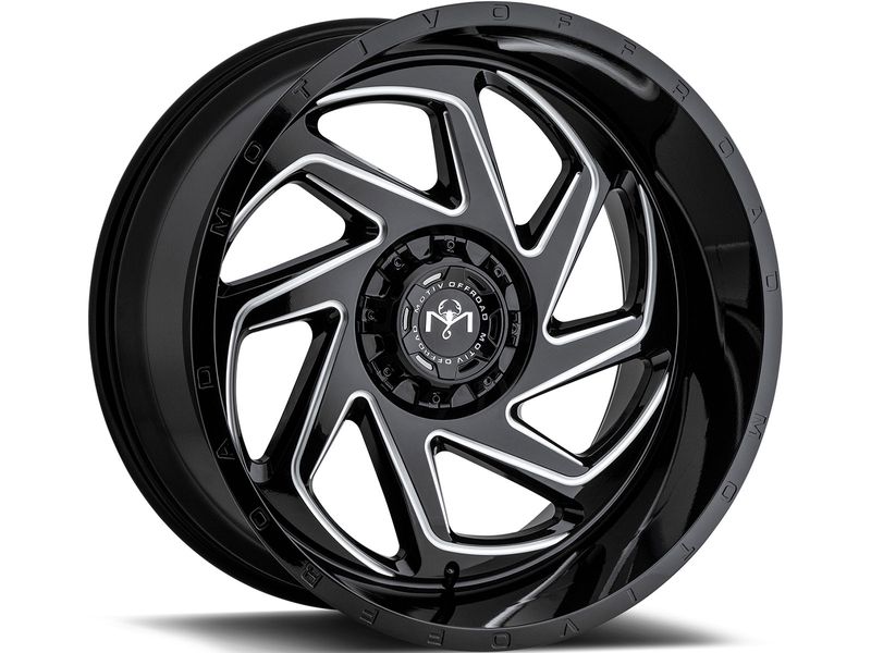 Motiv Milled Gloss Black Morph Wheels | Rugged Ridge