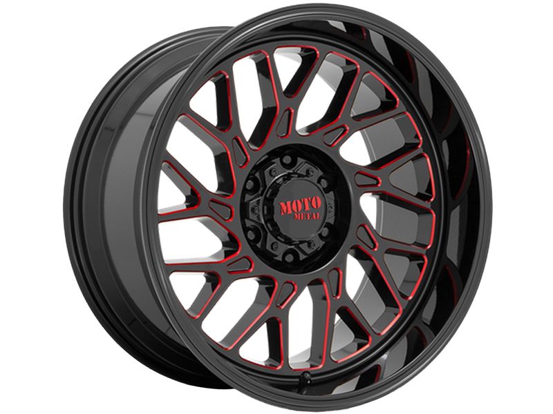 Moto Metal Black & Red MO805 Predator Wheels | Rugged Ridge