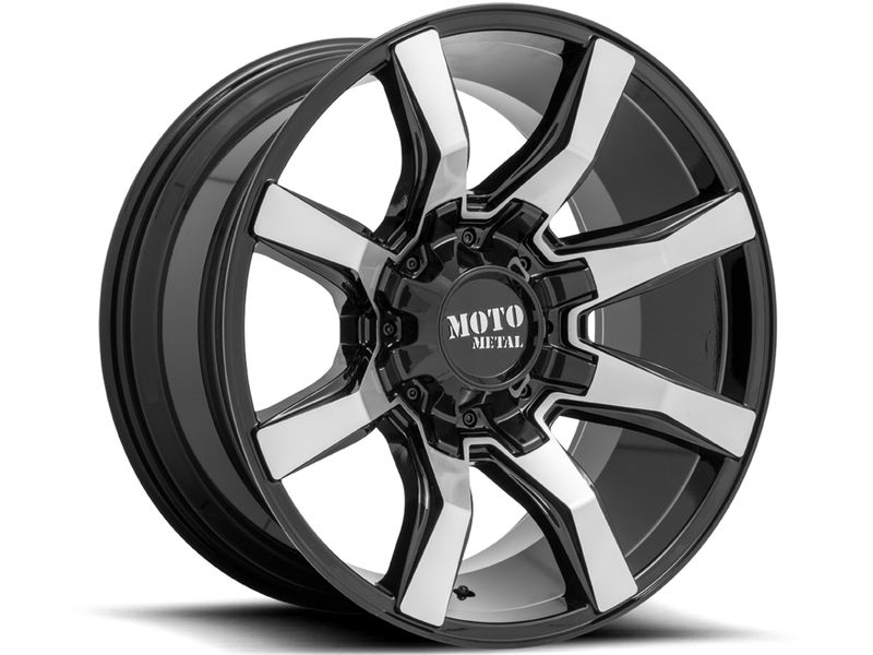 Moto Metal Machined Gloss Black MO804 Spider Wheels | Rugged Ridge