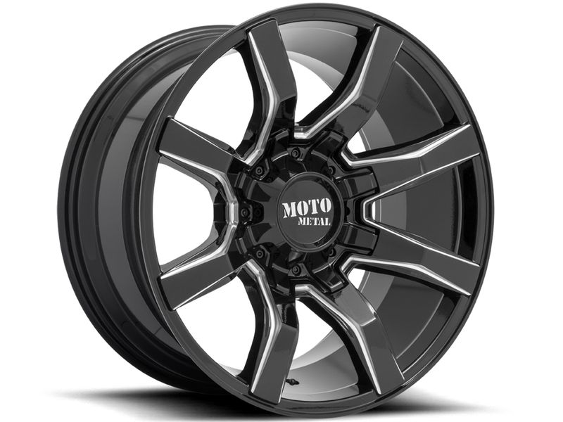 Moto Metal Milled Gloss Black MO804 Spider Wheels | Rugged Ridge