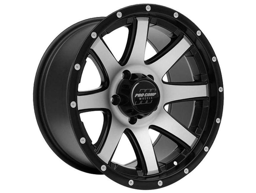 Pro Comp Machined Black 76 Patriot Wheels | Rugged Ridge