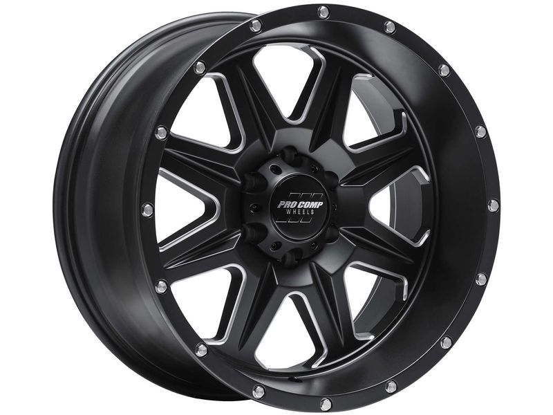 Pro Comp Milled Black 63 Recon Wheels | Rugged Ridge