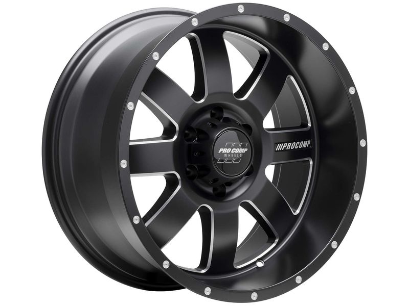 Pro Comp Milled Black 73 Trilogy Wheels | Rugged Ridge