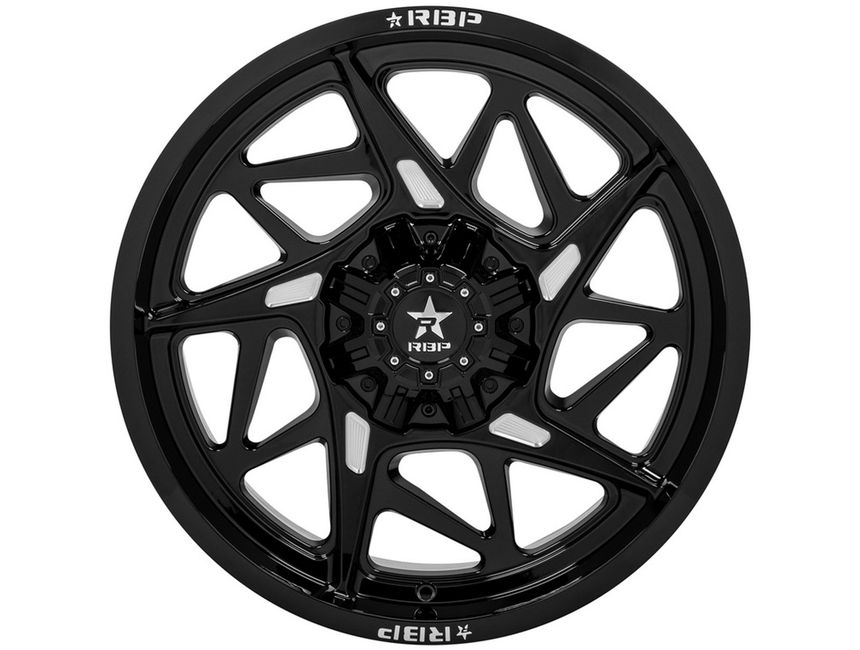 RBP Milled Gloss Black 97R Patriot Wheels | Rugged Ridge