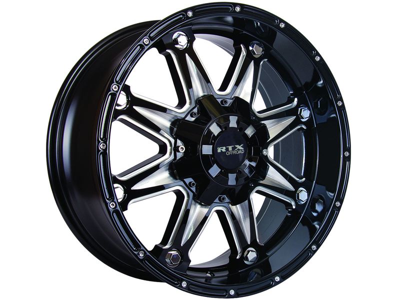 RTX Wheels RTX Off-Road Milled Gloss Black Spine Wheel 081862