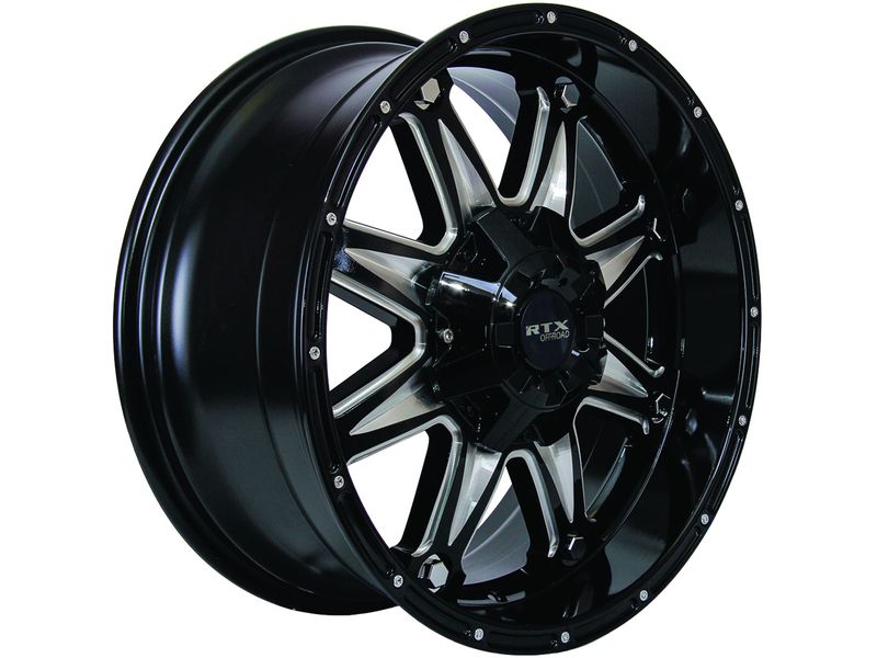RTX Wheels RTX Off-Road Milled Gloss Black Spine Wheel 081862
