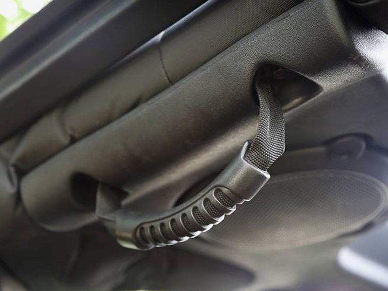 Rugged Ridge Rear Side Grab Handles Blk 07-18 Wrangler Unl JK 13305.14