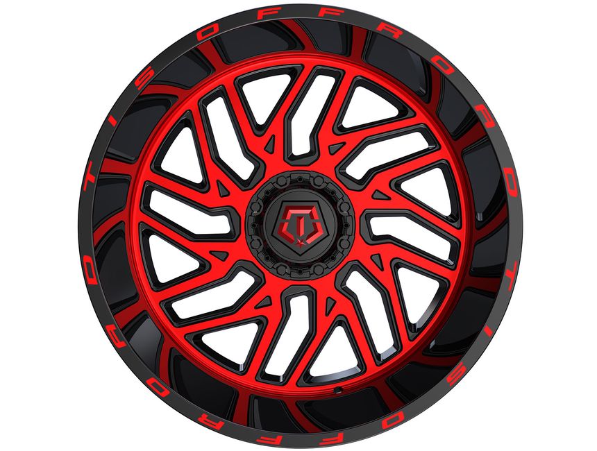 TIS Black & Red 544 Wheels | Rugged Ridge