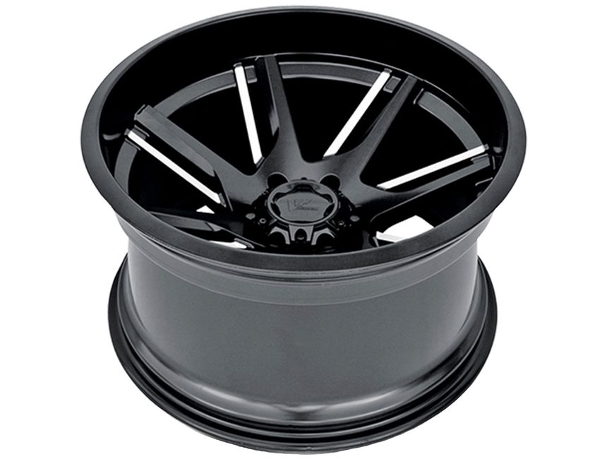 V-Rock Milled Matte Black VR12X Throne Wheels | Rugged Ridge