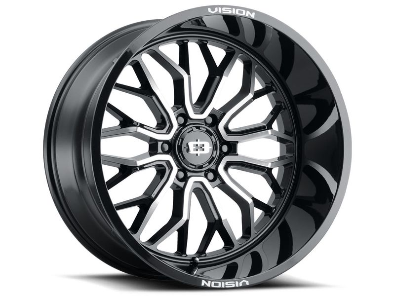 Vision Wheel Vision Machined Gloss Black Riot Wheel 402-20281GBMF-51