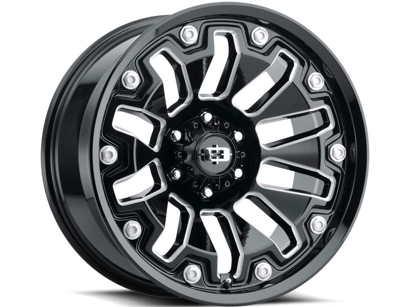 Vision Milled Gloss Black Armor Wheels | Rugged Ridge
