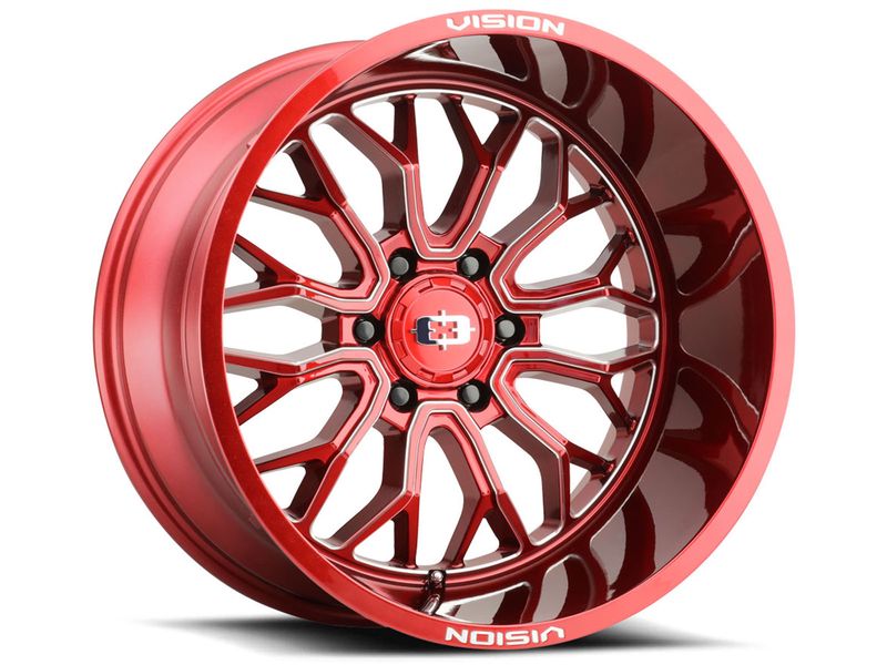 Vision Milled Red Riot Wheels | Rugged Ridge