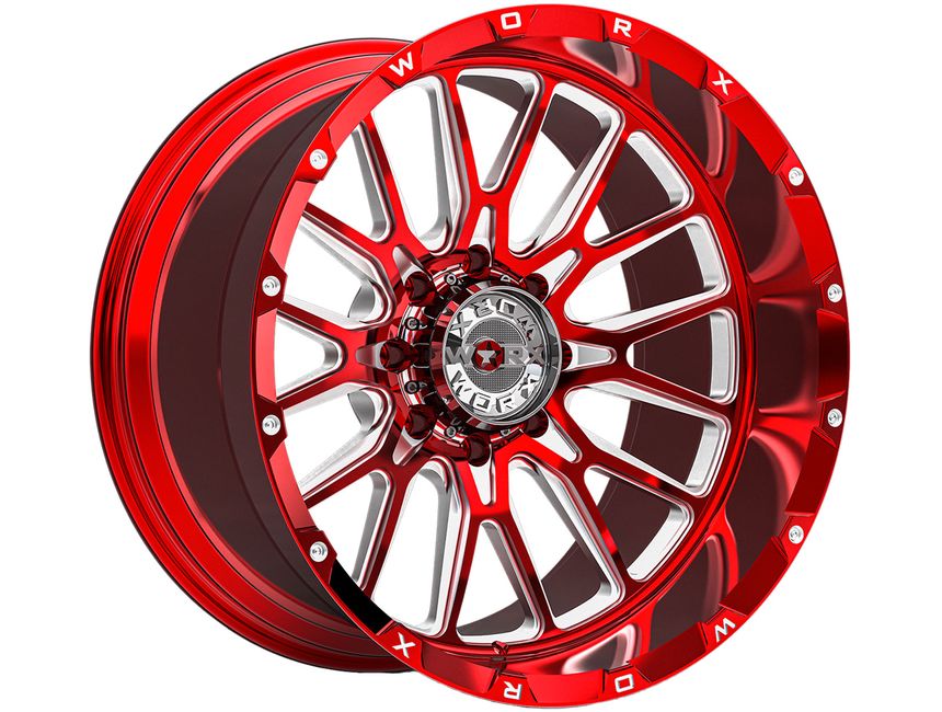 Worx Off-Road Forged Milled Red 818 Wheels | Rugged Ridge