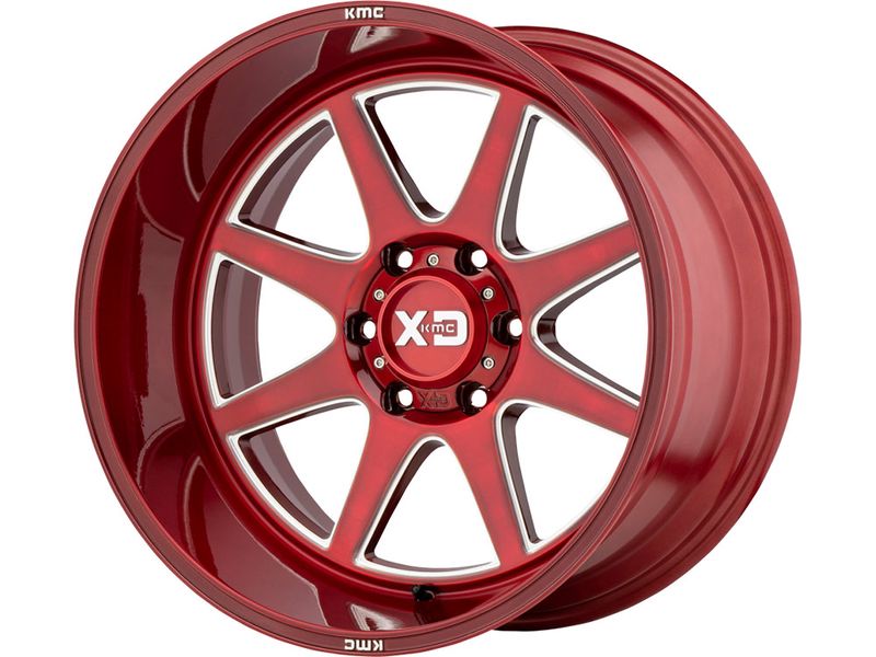 XD Series Milled Brushed Red XD844 Pike Wheels | Rugged Ridge