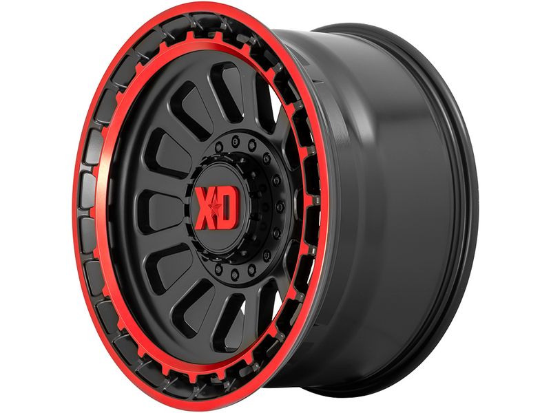 XD Series Matte Black & Red XD856 Omega Wheels | Rugged Ridge