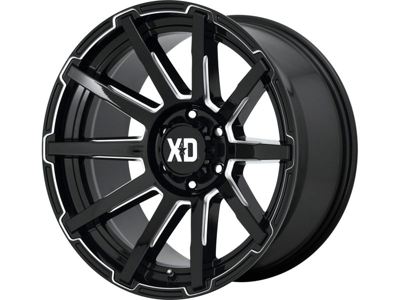 XD Series Milled Gloss Black XD847 Outbreak Wheels | Rugged Ridge
