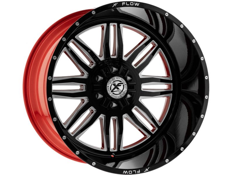 XF Off-Road XF Flow Offroad Gloss Black & Red XFX-303 Wheel XFX-303201061351397-24GBRWMW