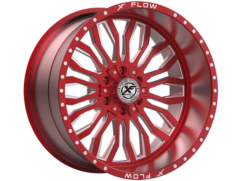 XF Flow Offroad Milled Red XFX-305 Wheels | Rugged Ridge