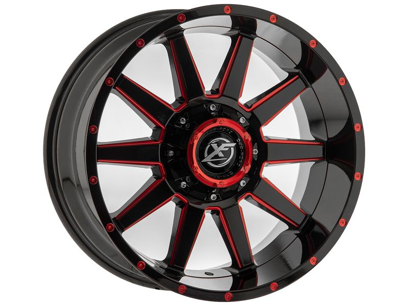 XF Off-Road XF Offroad Gloss Black & Red XF-219 Wheel XF ...